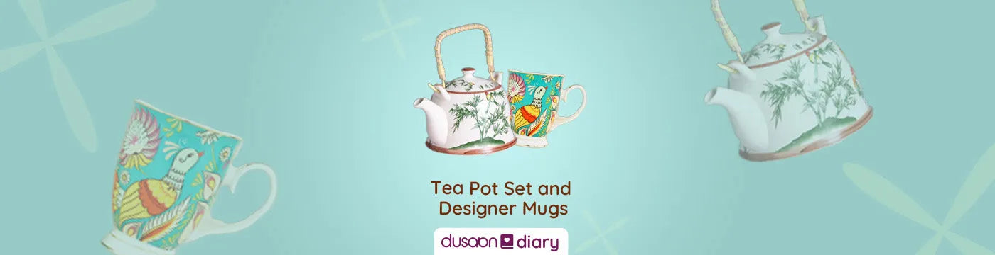 Perfect Tea Pot Set and Designer Mugs: Unleash Your Inner Barista – Dusaan