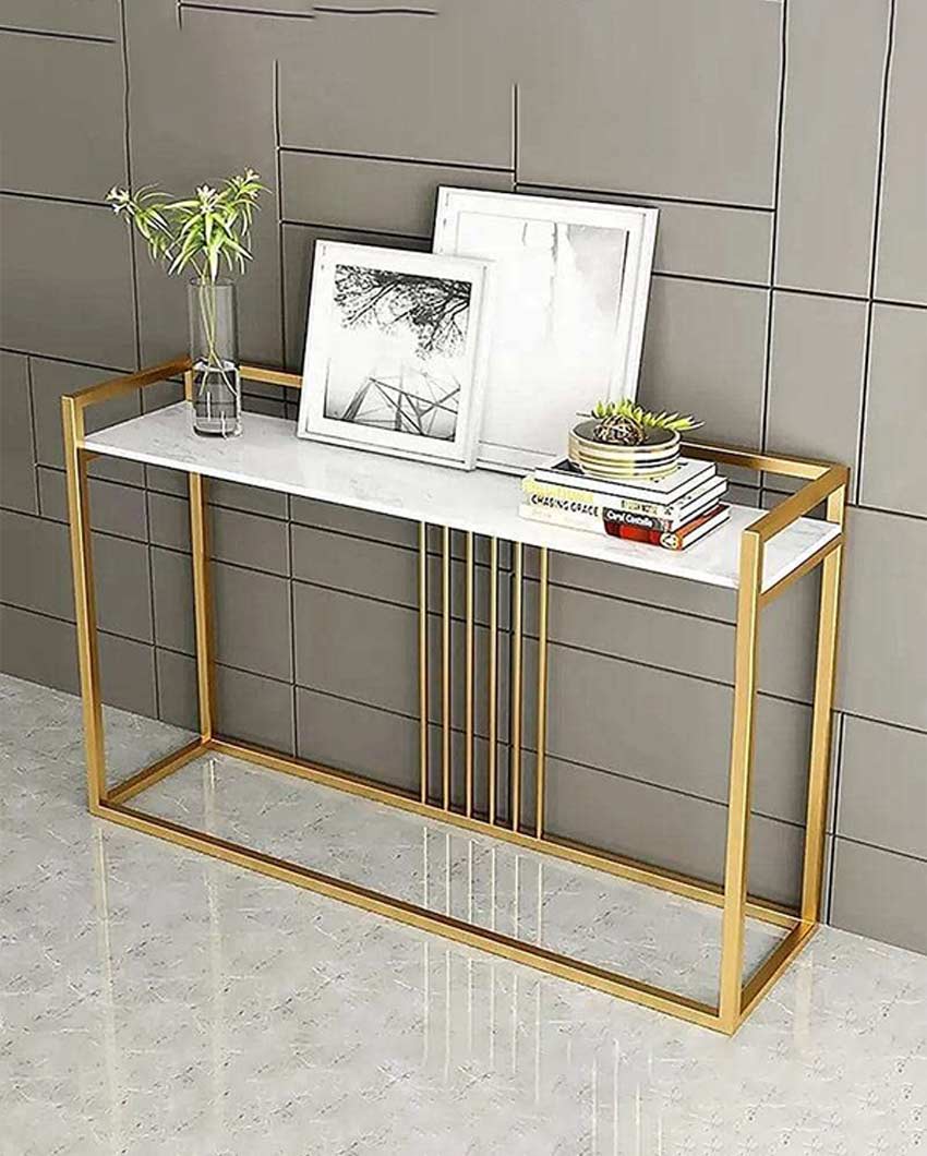 Art Deco Iron Side Console Table 40 x 12 x 31 inches Dusaan